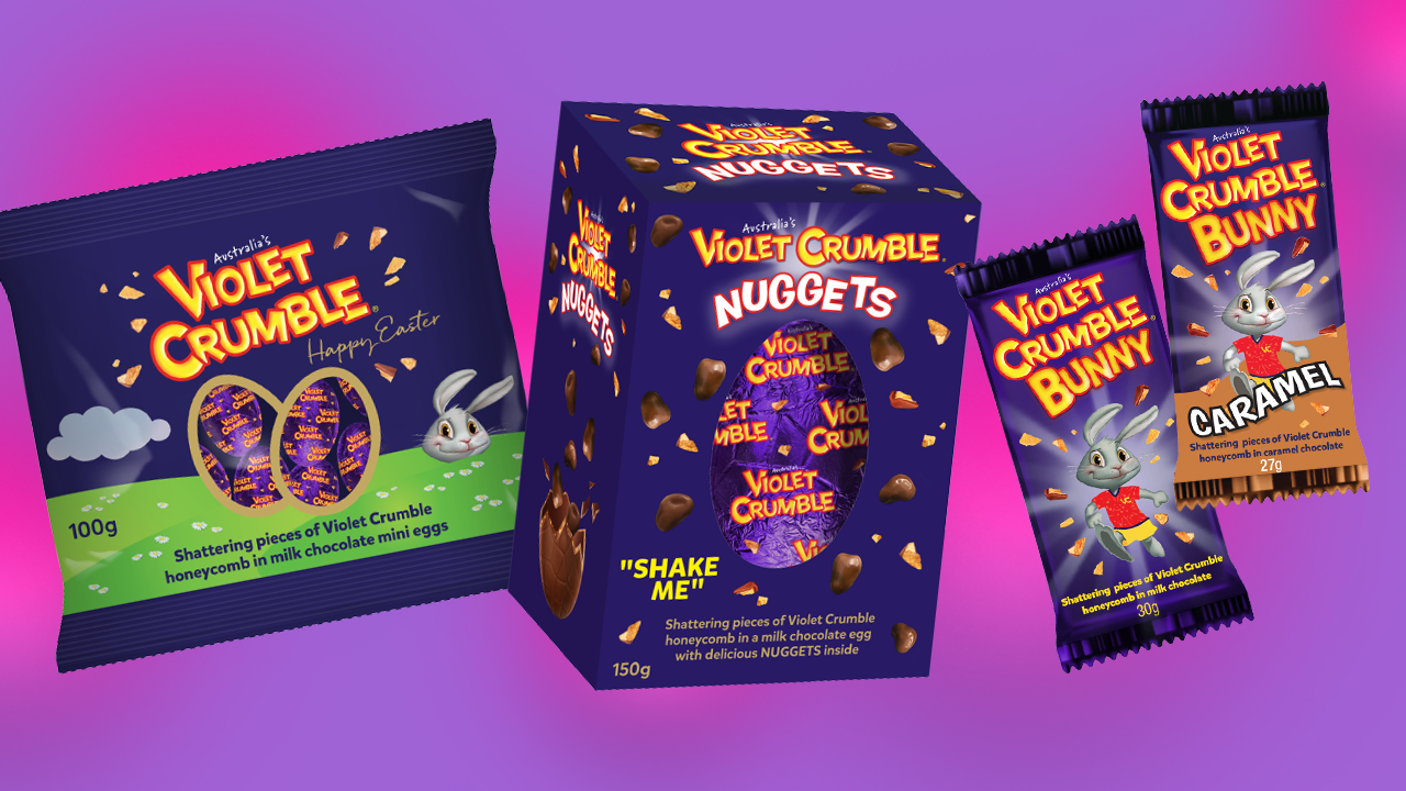 Violet Crumble's New 'Shake Me' Egg Is Filled With Violet Crumble Nuggets!